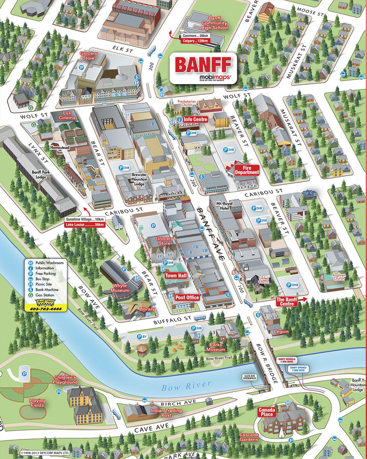 Top Tourist Attraction and Places Map of Banff National Park Canada – Tourist Places Guide