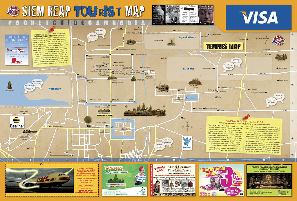 Top Tourist Attraction and Places Map of Siem Reap Cambodia – Tourist Places Guide