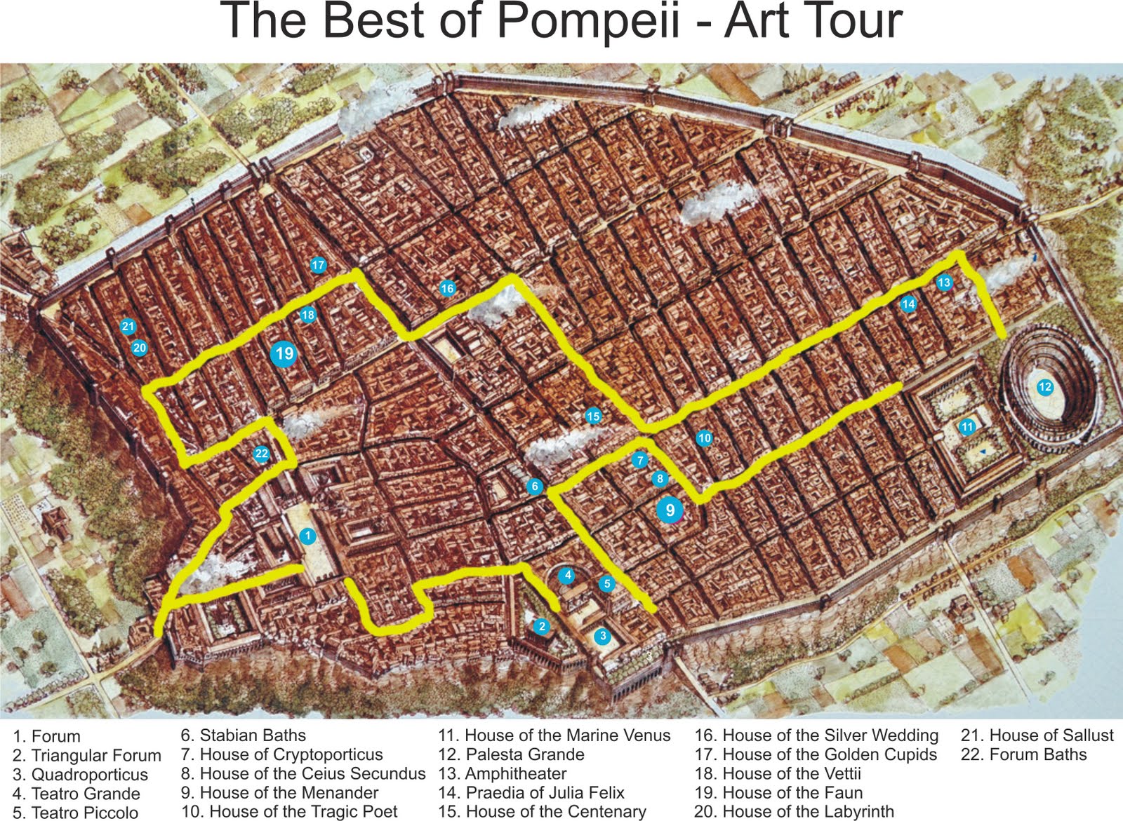 Top Tourist Attraction and Places Map of Pompeii Italy – Tourist Places ...