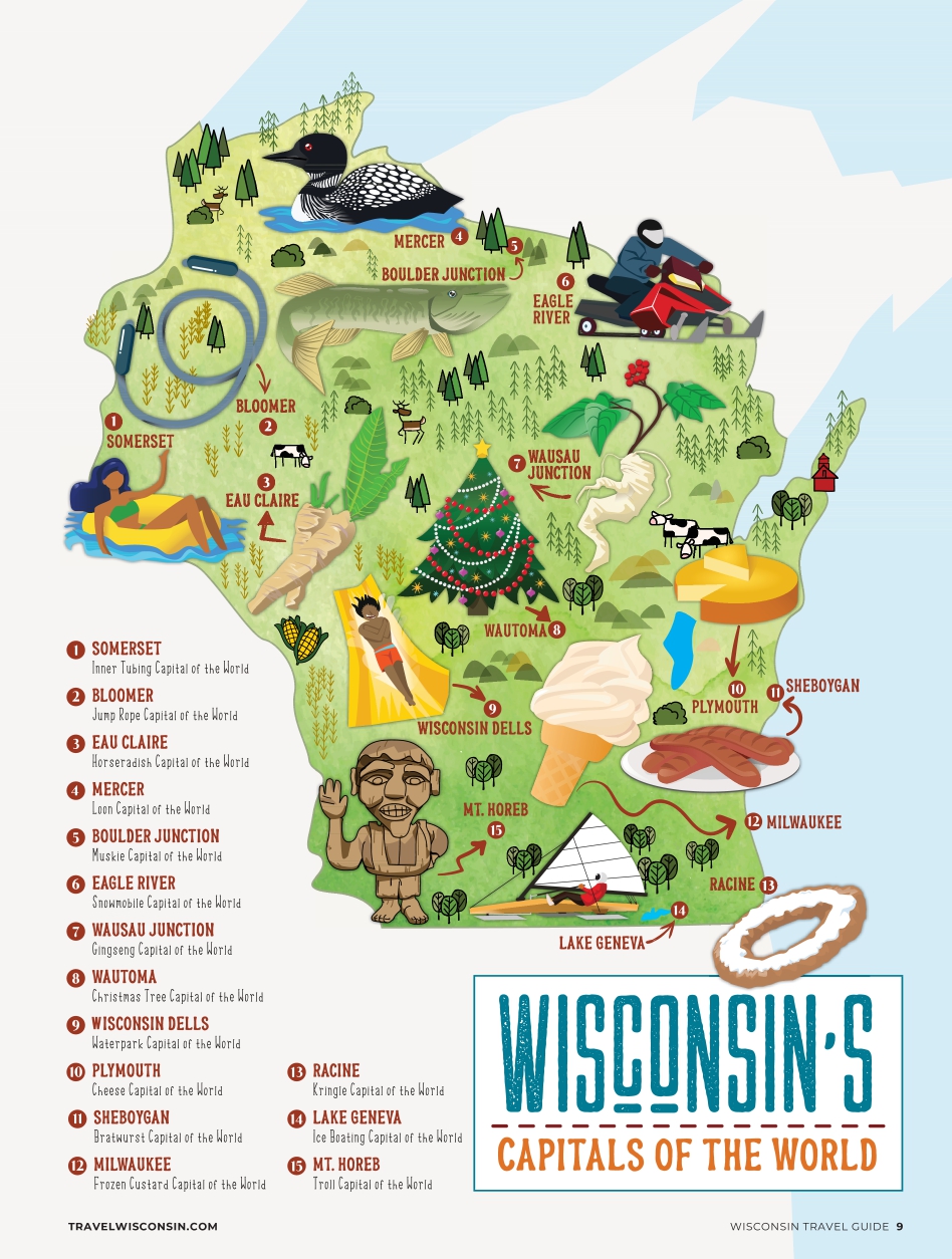 Top Tourist Attraction and Places Map of Northern Wisconsin USA – Tourist Places Guide