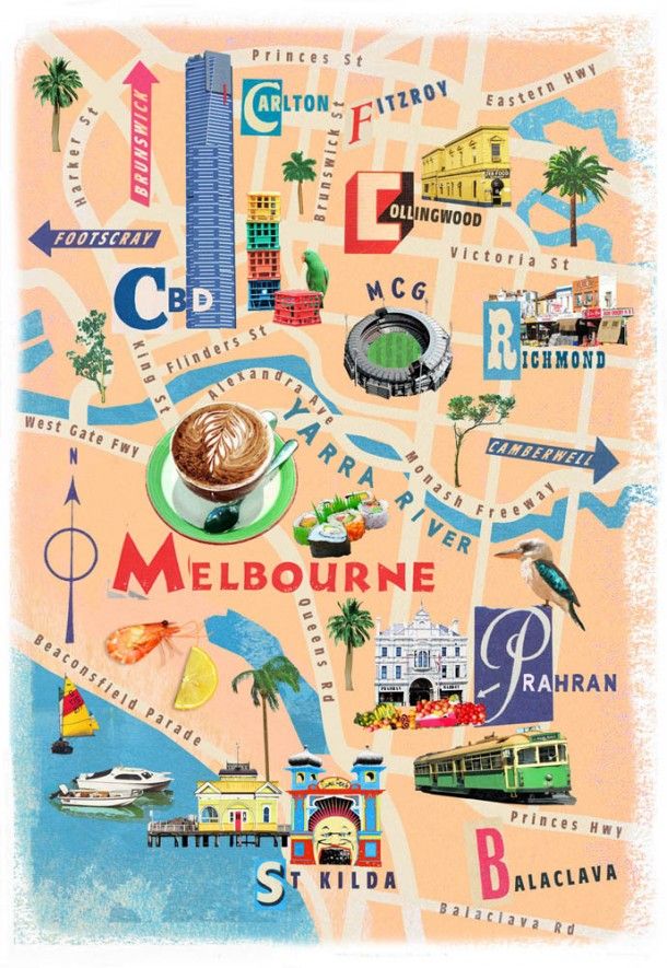 Top Tourist Attraction and Places Map of Melbourne Australia – Tourist ...
